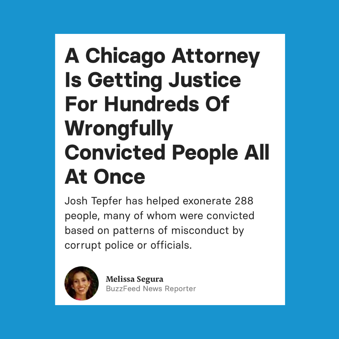 Josh Tepfer Feature in Buzzfeed - The Exoneration Project